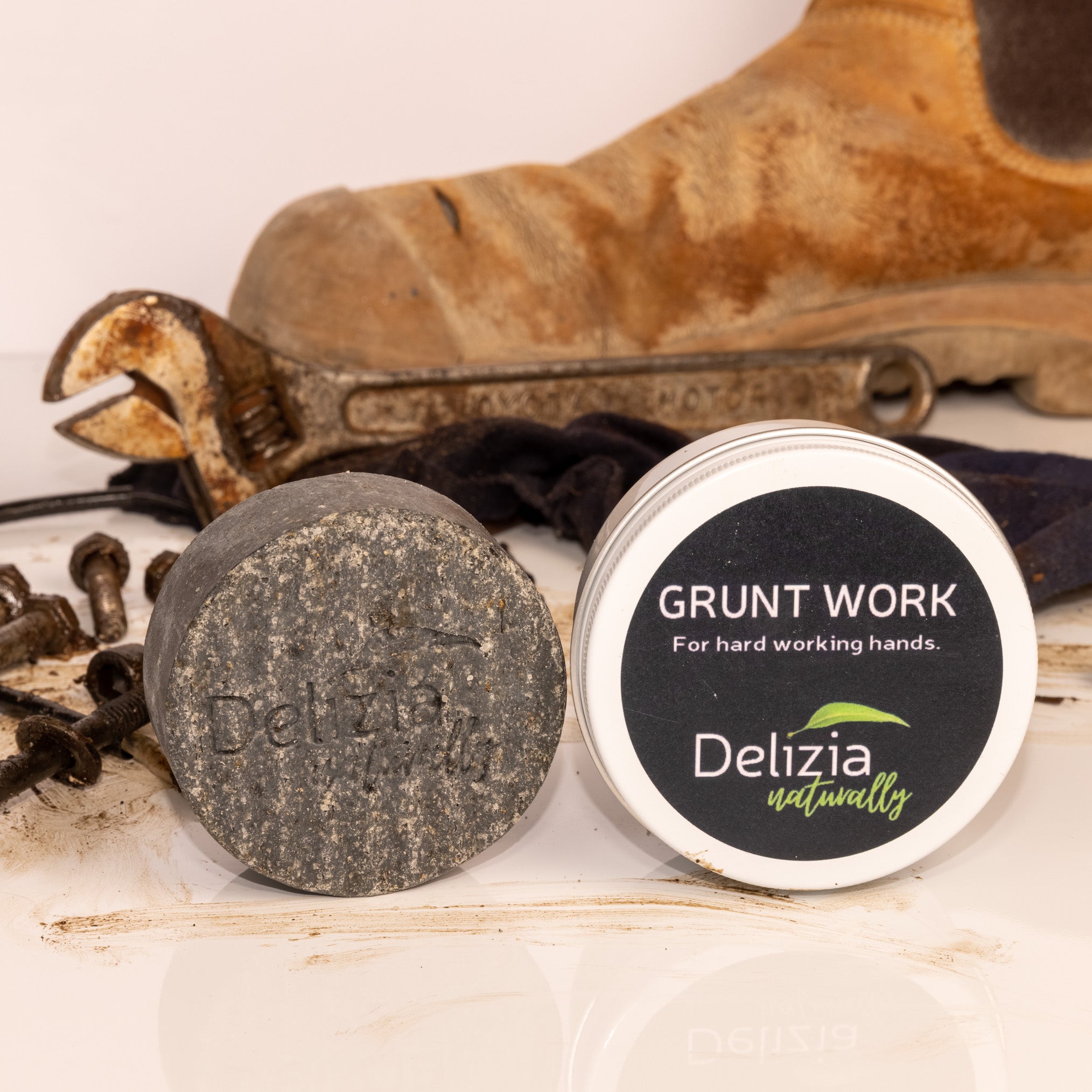 NEW! Grunt Work Soap (with convenient forever tin). – delizianaturally